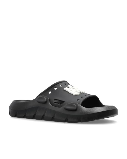 Amiri Logo Slippers in Black for Men | Lyst
