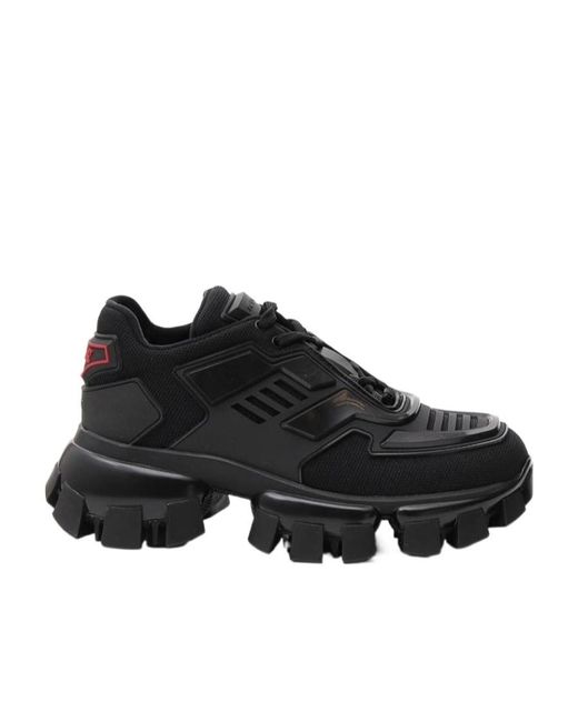 Prada Cloudbust Thunder Logo Casual Sports Shoes in Black | Lyst