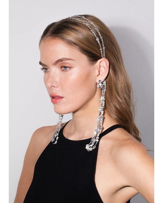 Jennifer Behr Loretta Headband in White | Lyst UK