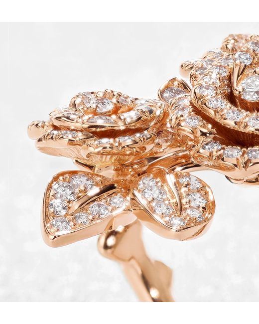 Dior Floral Ring in Metallic | Lyst