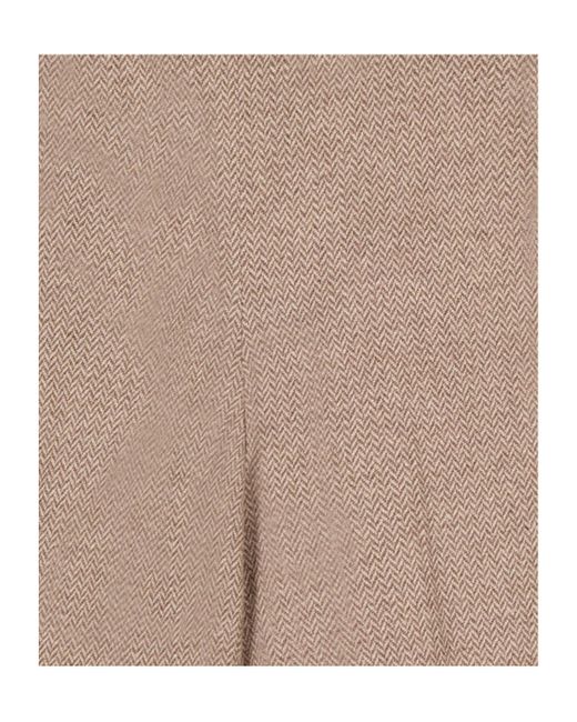 Ralph Lauren Herringbone Casual Pants in Natural | Lyst