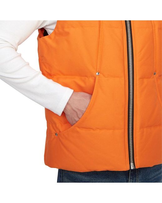 Moose Knuckles Montreal Logo-Plaque Padded Gilet in Orange for Men | Lyst