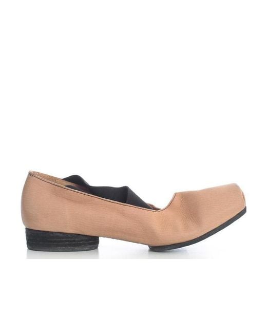 Uma Wang Square-Toe Leather Ballerina Flats in Natural | Lyst