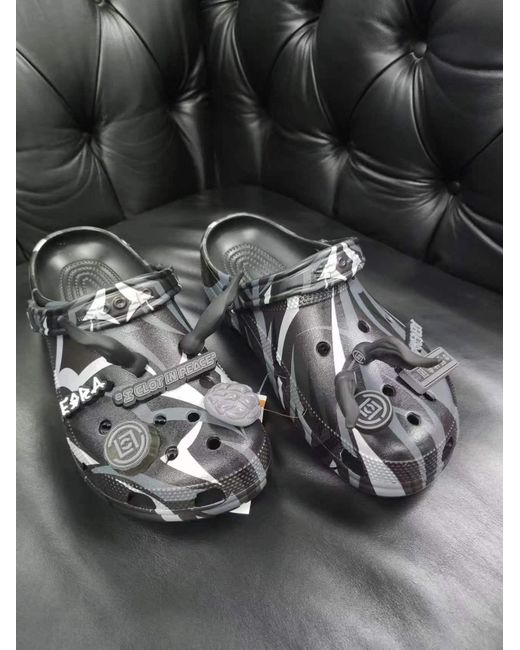 Crocs™ X Clot Round Head Hole Sandals in Black for Men | Lyst