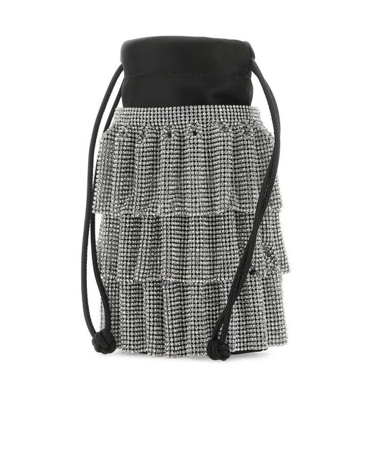 Alexander Wang Crystal-Mesh Bucket Bag in Gray | Lyst