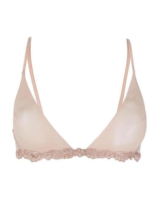 La Perla Embroidered Details Translucent Underwear in Natural | Lyst