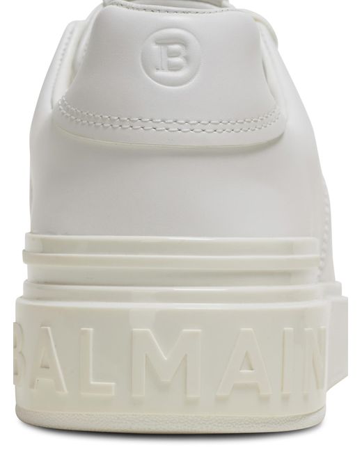 Balmain B-Court Logo Sports Shoes in White | Lyst
