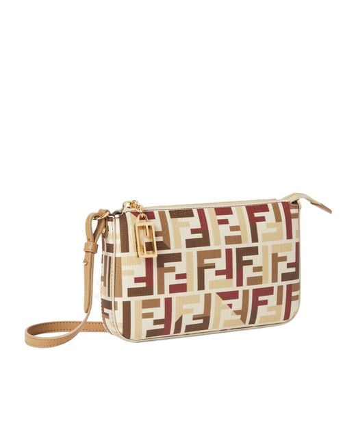 Fendi Pouch With Chain in Natural | Lyst