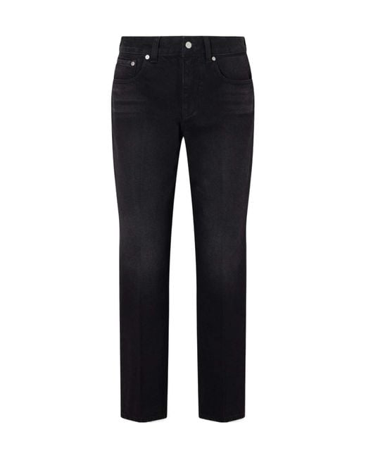 Victoria Beckham Low-Rise Straight-Leg Jeans in Blue | Lyst UK