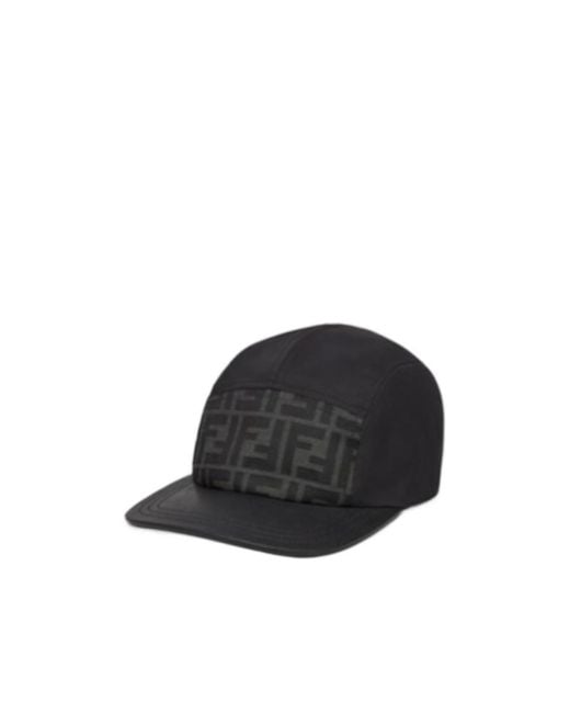 Fendi Ff Logo-Jacquard Baseball Cap in Black for Men | Lyst