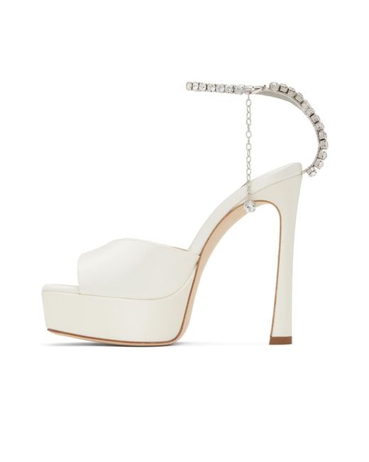 Jimmy Choo Platform High Heel Sandals in White | Lyst