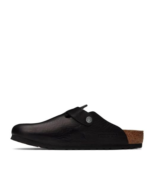 Birkenstock Regular Boston Logo Details Muller Shoes in Black for Men ...