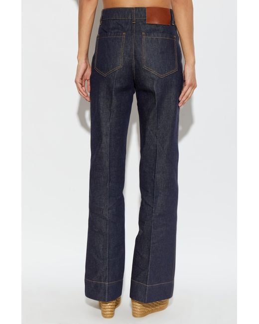 Victoria Beckham Belt Loop Jeans in Blue | Lyst UK