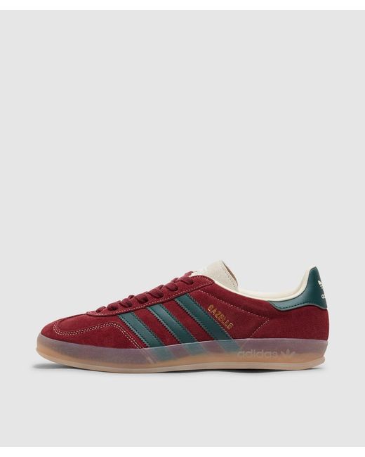 adidas Gazelle Indoor Sneaker (Shadow/Shadow/Wonder in Red | Lyst