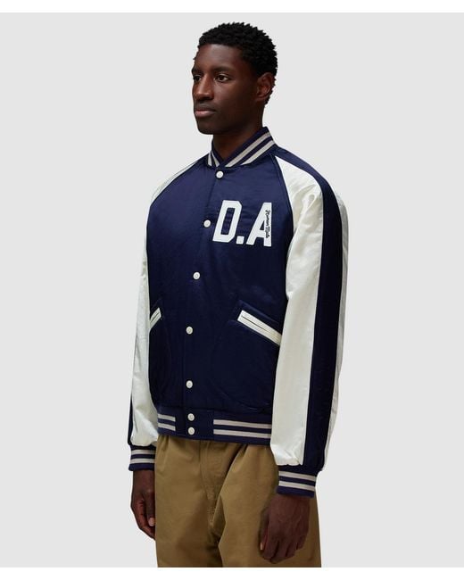 Human Made Satin Stadium Jacket in Blue for Men | Lyst