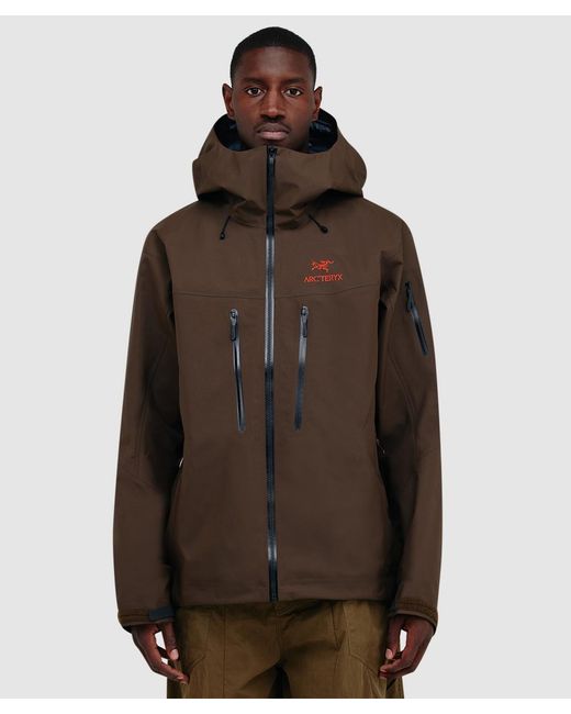 Arc'teryx Alpha Sv Jacket (Carob/ Dynasty in Brown for Men | Lyst UK