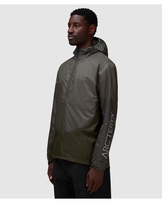Arc'teryx Norvan Windshell Hooded Jacket in Brown for Men | Lyst