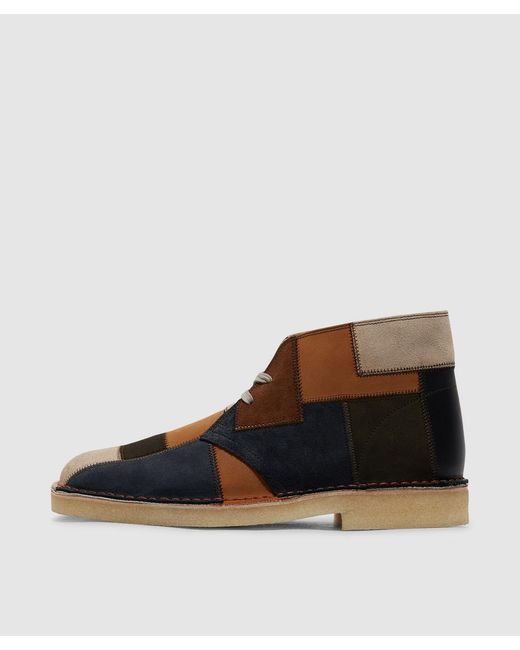 Clarks Desert Patch Boot (Multicolour in Black for Men | Lyst UK