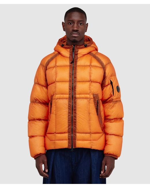 C.P. Company D.D. Shell Goggle Down Jacket (Russet in Orange for Men ...