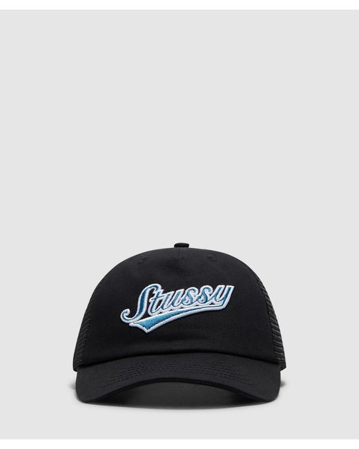 Stussy Lp Trucker Athletic Cap in Black | Lyst UK