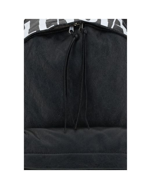 Balenciaga Crinkle Effect Backpack in Black for Men | Lyst
