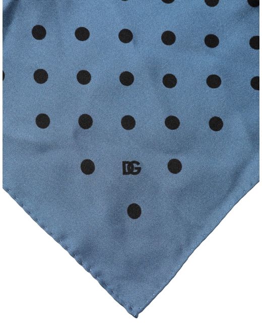 Dolce & Gabbana Polka Dot Square Handkerchief Scarf in Blue for Men ...
