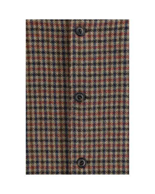 Valstar Multicolor Wool Coat in Brown for Men | Lyst UK