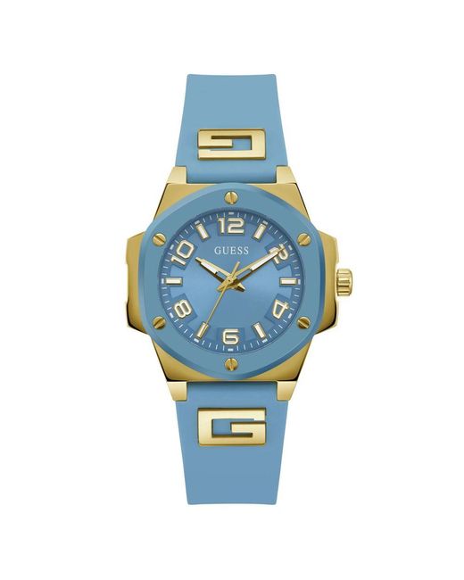 Guess Blue Silicone Watch | Lyst UK