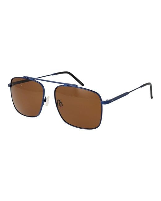 Champion Gold Metal Sunglasses in Brown for Men | Lyst UK