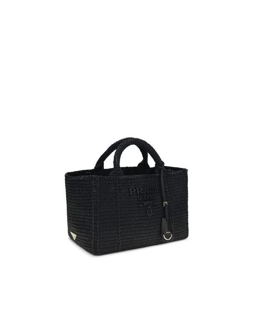 Prada Black Viscose Shoulder Bag | Lyst