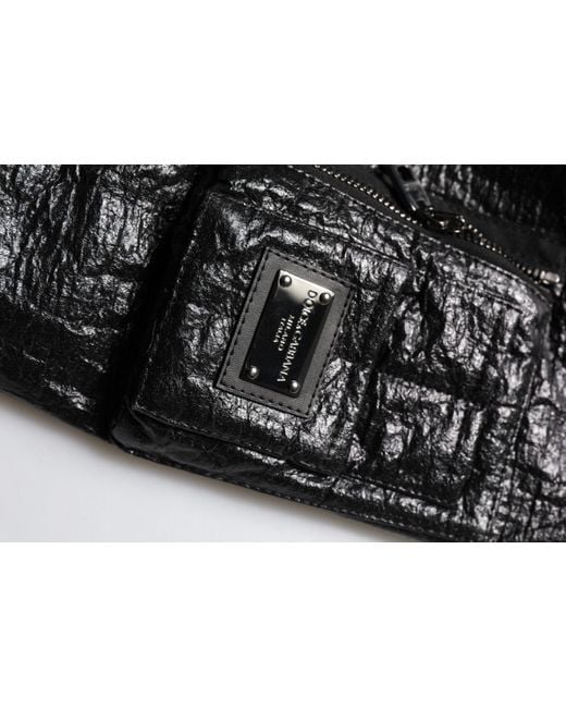 Dolce & Gabbana Logo Plaque Bomber Full Zipper Jacket in Black for Men ...