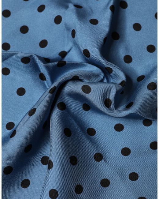 Dolce & Gabbana Polka Dot Square Handkerchief Scarf in Blue for Men ...