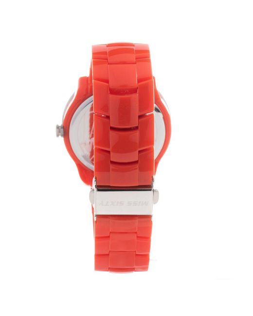 Miss Sixty Red Polyethylene Watch in Gray | Lyst