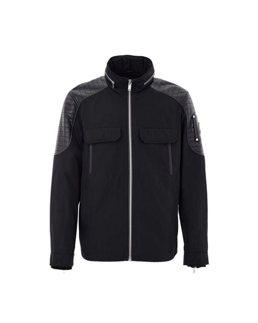 Moose Knuckles Nylon Biker Jacket in Blue for Men | Lyst UK