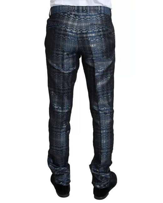 Dolce & Gabbana Shiny 2 Piece Slim Suit in Black for Men | Lyst UK