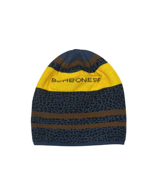 Borbonese Blue Wool Hat in Black | Lyst UK