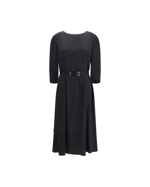 Prada Black Wool Casual Dress | Lyst UK