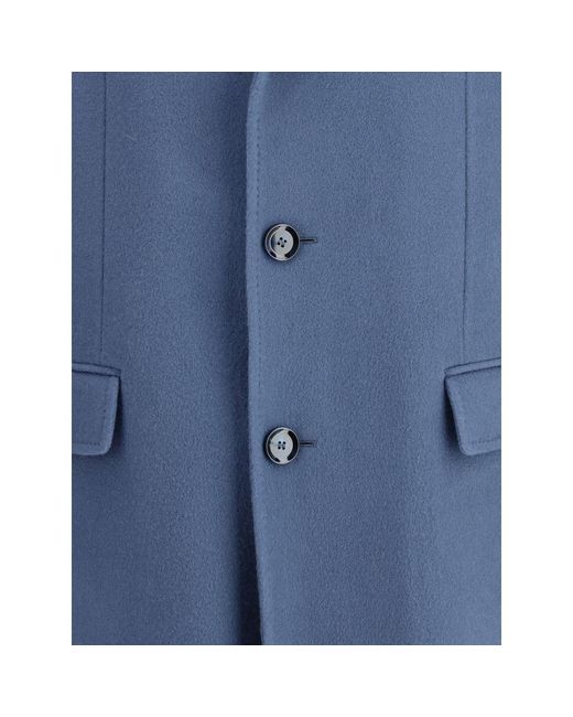 Brioni Chesterfield Coat in Blue for Men | Lyst UK