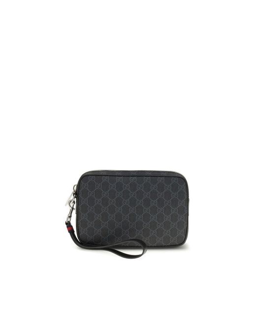 Gucci Small GG Pouch in Black for Men | Lyst UK