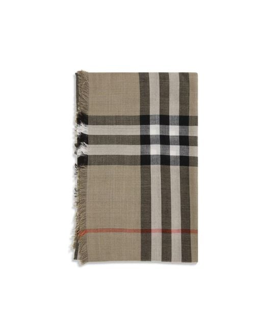 Burberry Check Reversible Wool And Silk Scarf in Gray for Men | Lyst