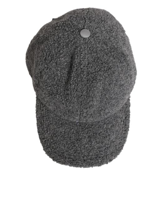 Dolce & Gabbana Gray Wool Fleece Rapper Men Baseball Capello Hat for ...