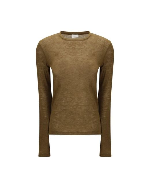 Saint Laurent Green Cashmere Clothing | Lyst UK