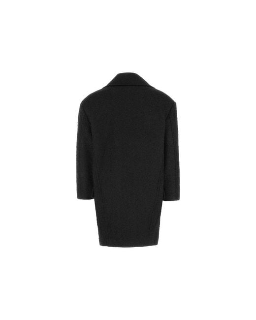 Valentino Black Mohair Coat for Men | Lyst UK