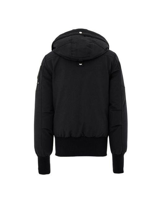 Moose Knuckles Black Nylon Bomber | Lyst UK
