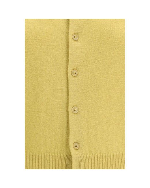 Extreme Cashmere Bicolor Cashmere Cardigan in Yellow | Lyst UK