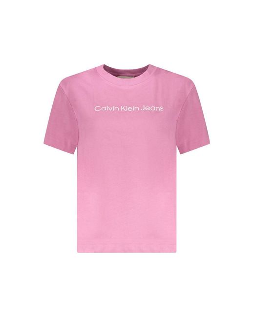 Calvin Klein Rosa Cotton T in Pink | Lyst UK