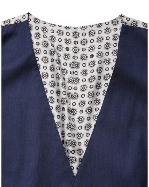 Dolce & Gabbana Navy Blue Wool Dress Formal Waistcoat Vest for Men | Lyst