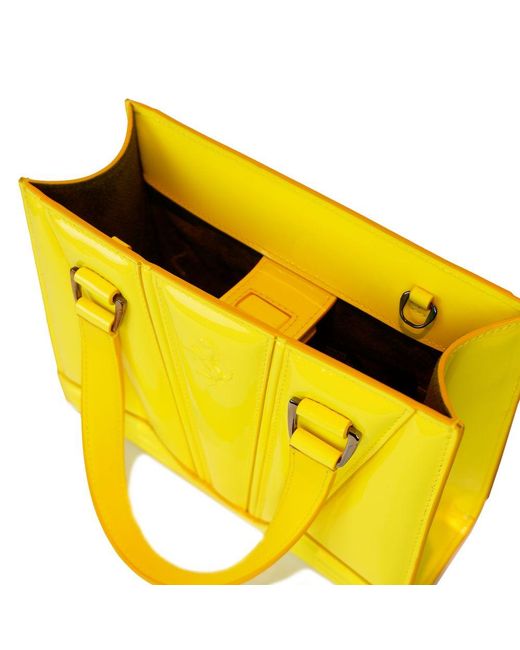 Ferrari Yellow Leather Handbag | Lyst
