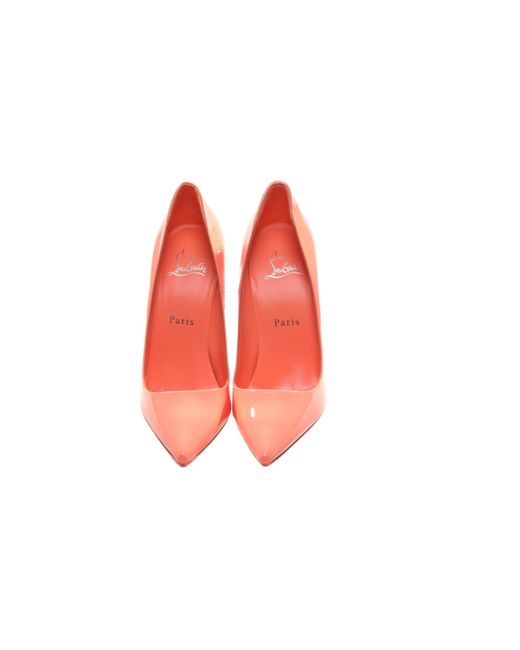 Christian Louboutin So Kate 120 Orange Patent Leather High Heel Pumps ...