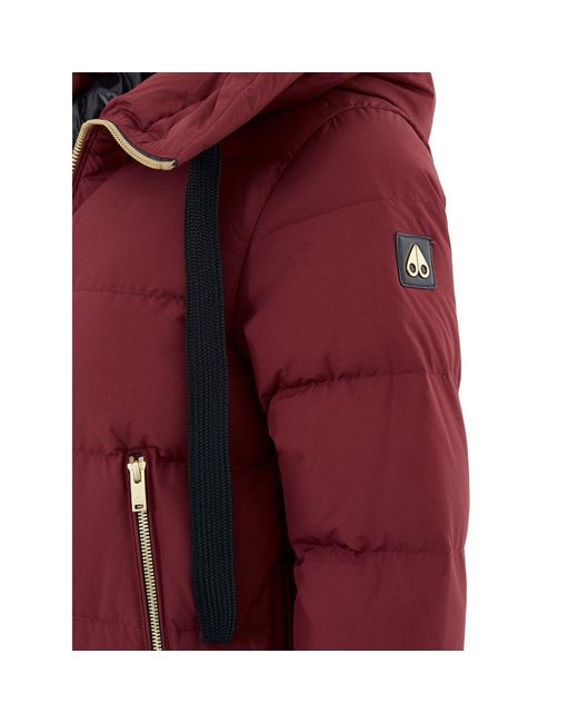 Moose Knuckles Bordeaux Nylon Coat in Red | Lyst UK